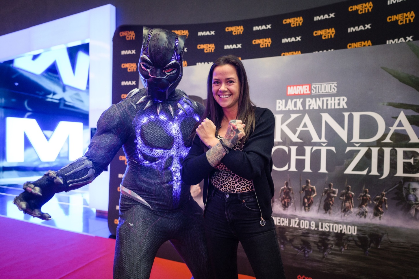 Slavnostní premiéra filmu Black Panther: Wakanda nechť žije v kině IMAX ...
